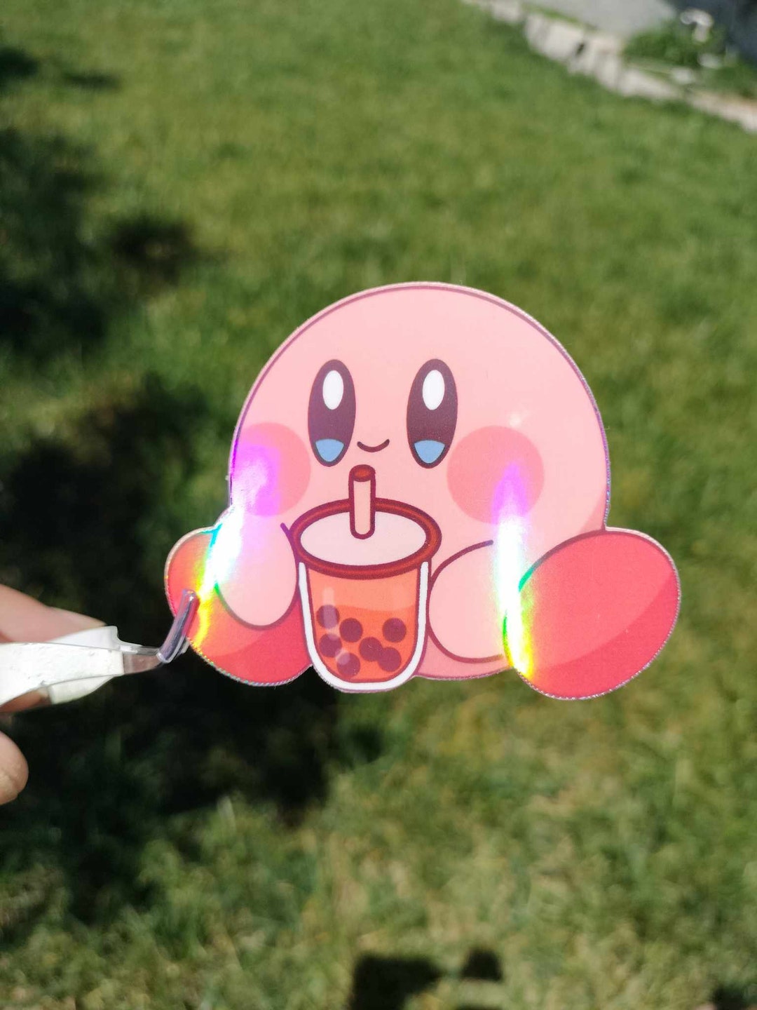 Cute UV Resistant Holographic Laminated | Peeker | Waterproof | Sticker ...