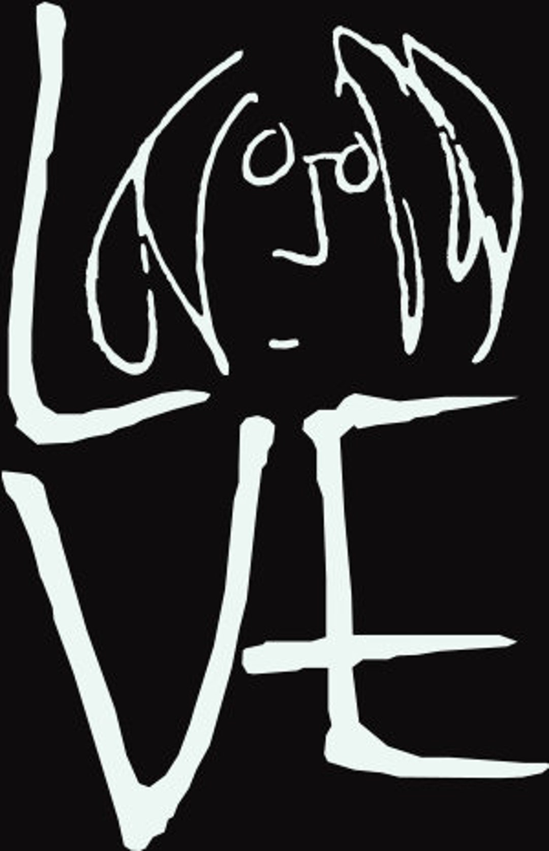 John Lennon "imagine" Vinyl Decal - Great for Cars or Tumblers - Etsy