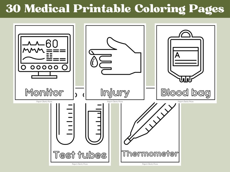 MEDICAL Coloring Pages Printable Coloring Pages Coloring - Etsy