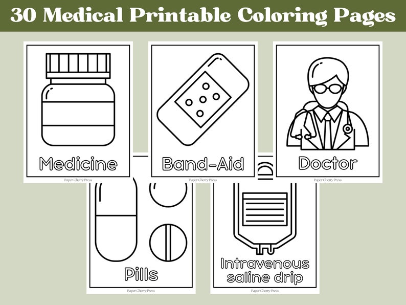 MEDICAL Coloring Pages Printable Coloring Pages Coloring - Etsy