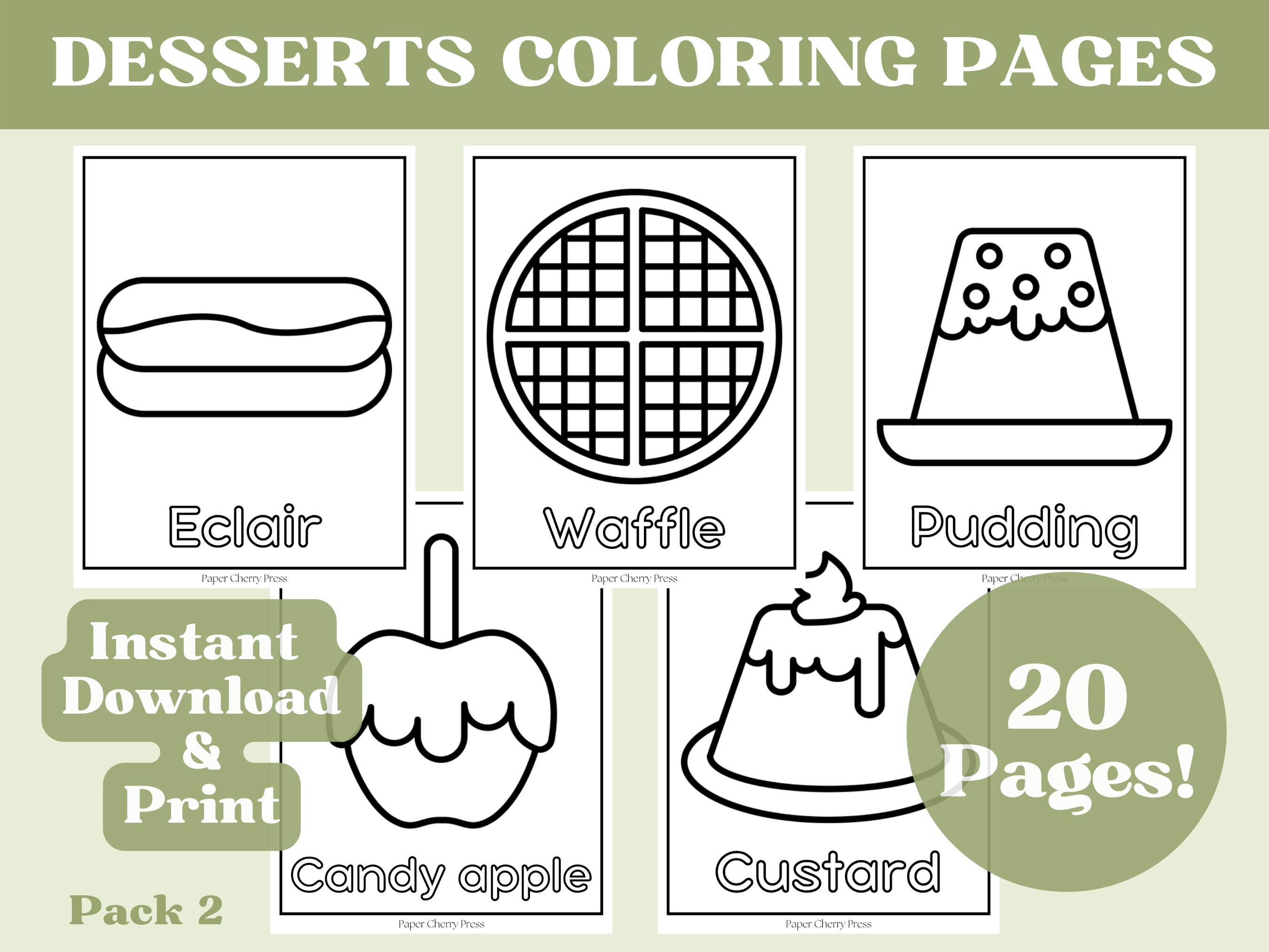 Custard Coloring Pages