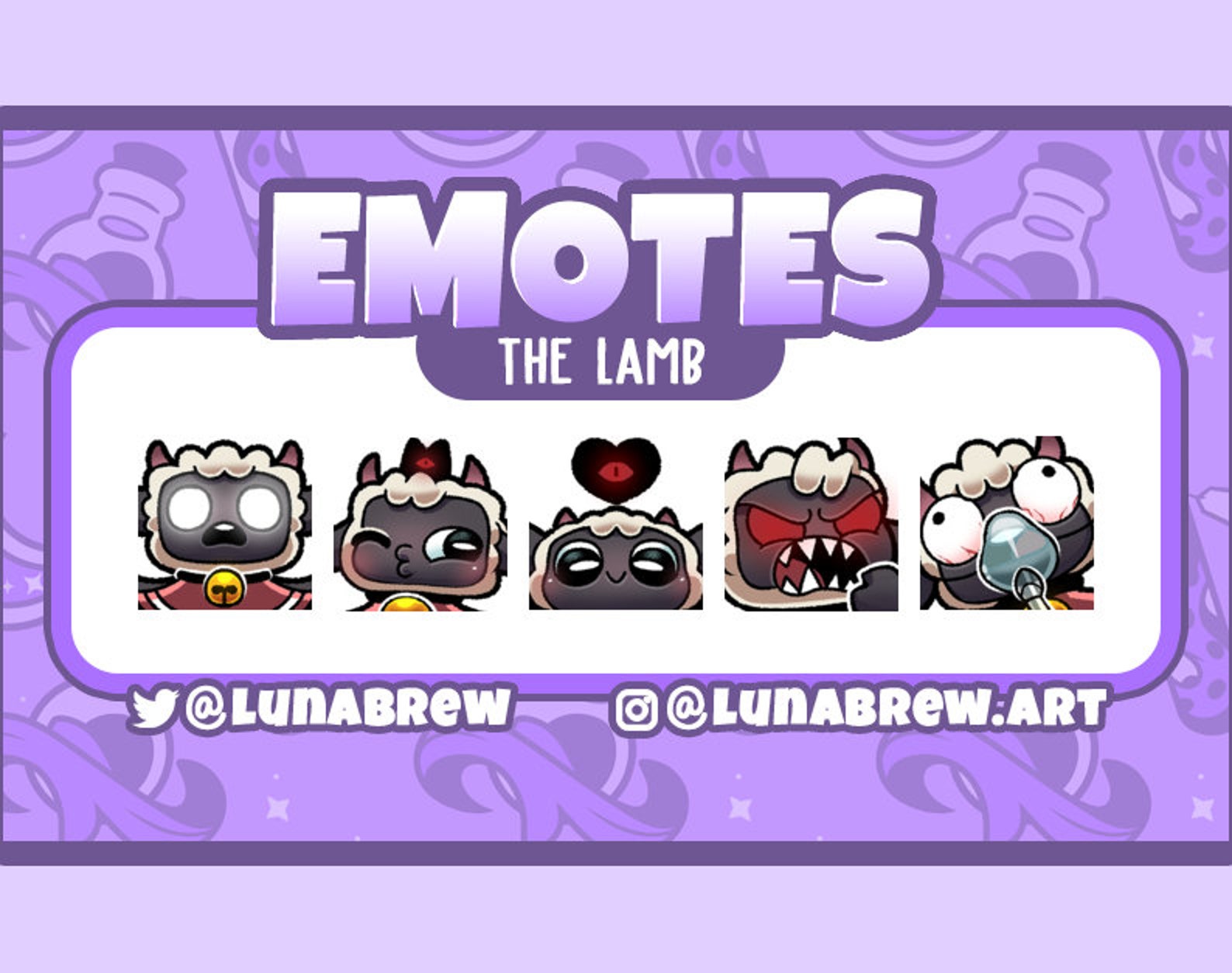 Twitch Emotes - Cult of the Lamb (5) [discord/youtube/streaming] - Etsy