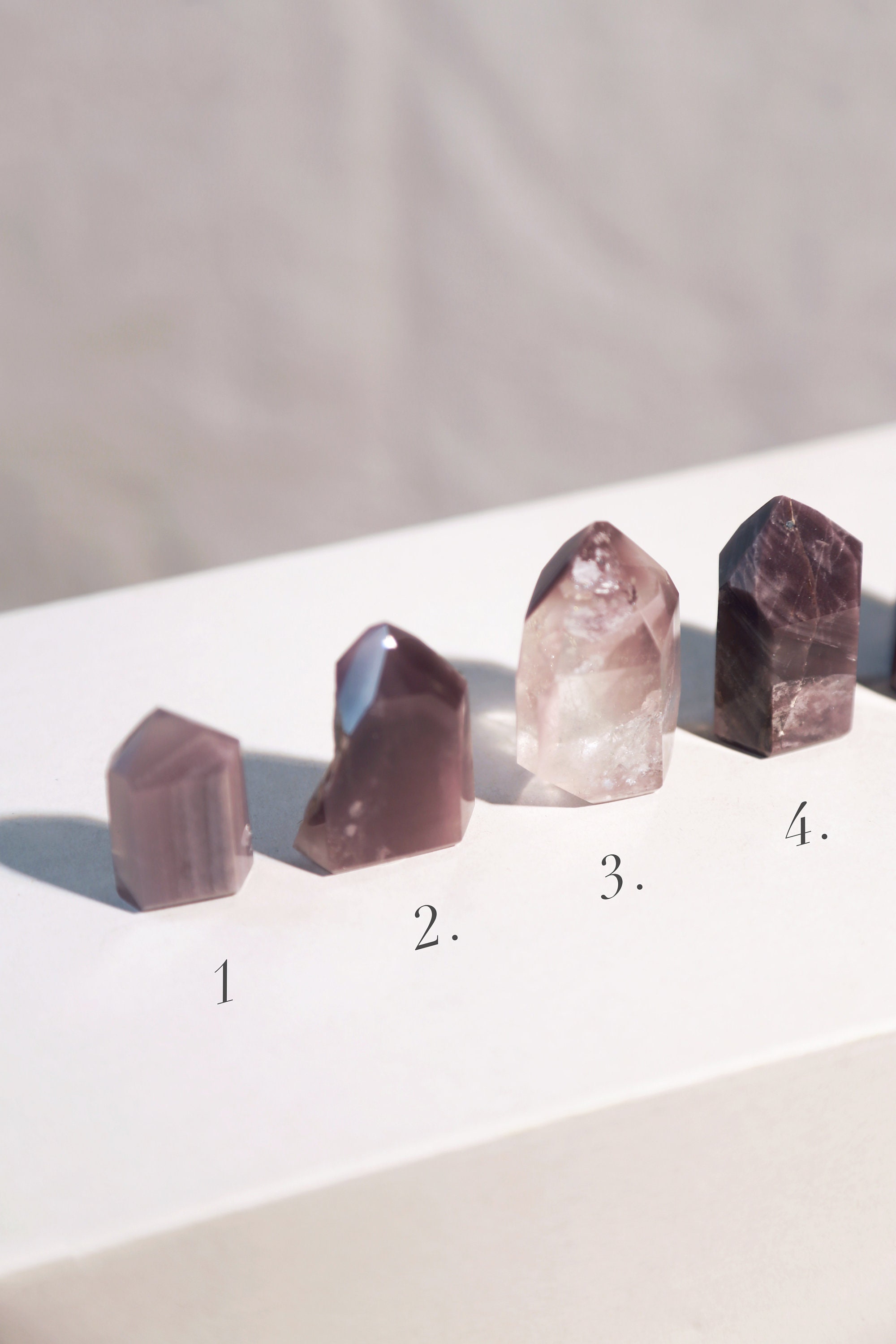 Pick Yours Pink Lithium Points Purple Lithium Quartz Pink Phantom ...