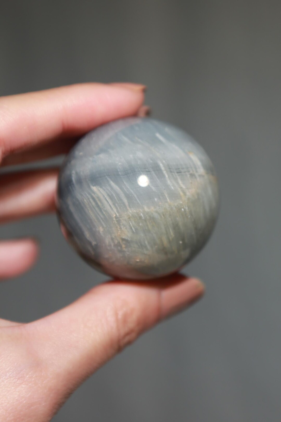 Thousand Layers Blue Phantom Blue Amphibole & Blue Tara Quartz Sphere ...