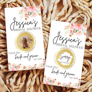 DIY Flower Scratch off Game, Find the Bride and Groom Bridal Shower ...