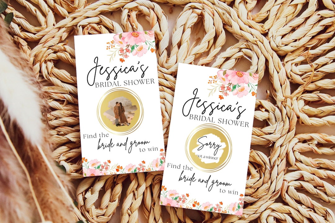 DIY Flower Scratch off Game, Find the Bride and Groom Bridal Shower ...