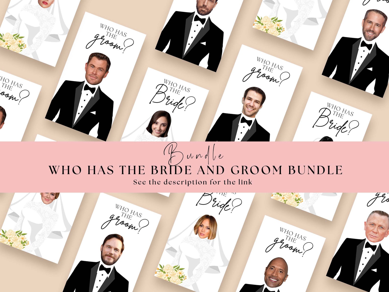 Printed Gas the Bride Bridal Shower Game Who Has the Bride - Etsy