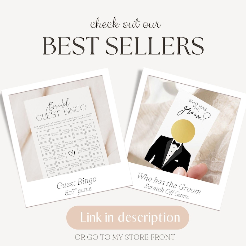 Who Has the Groom, Bridal Shower Game, Printed, Scratch off Game ...