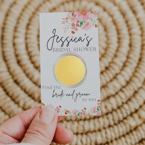 DIY Flower Scratch off Game, Find the Bride and Groom Bridal Shower ...