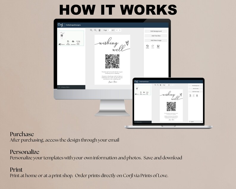 Wishing Well QR Code Sign Wedding QR Code Sign Printable - Etsy