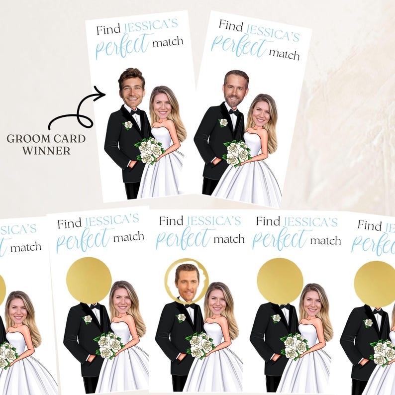 Bridal Shower Games, Printed, Who Has the Groom, Scratch off Game ...