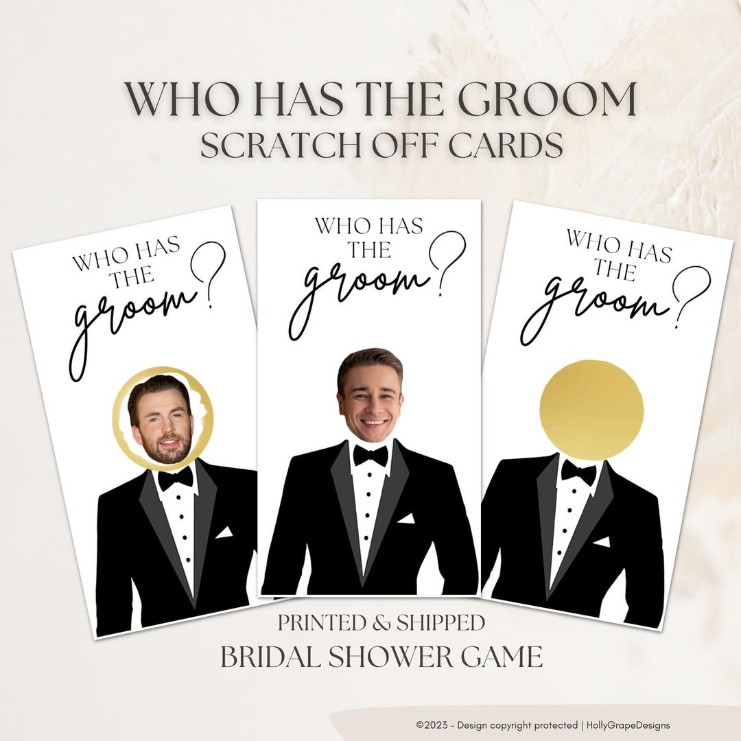Bridal Shower Game Who Has the Groom Scratch Off, Bachelorette Party ...