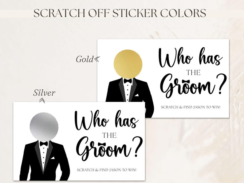Who Has the Groom Scratch off Game for Bridal Shower, Wedding Showers ...