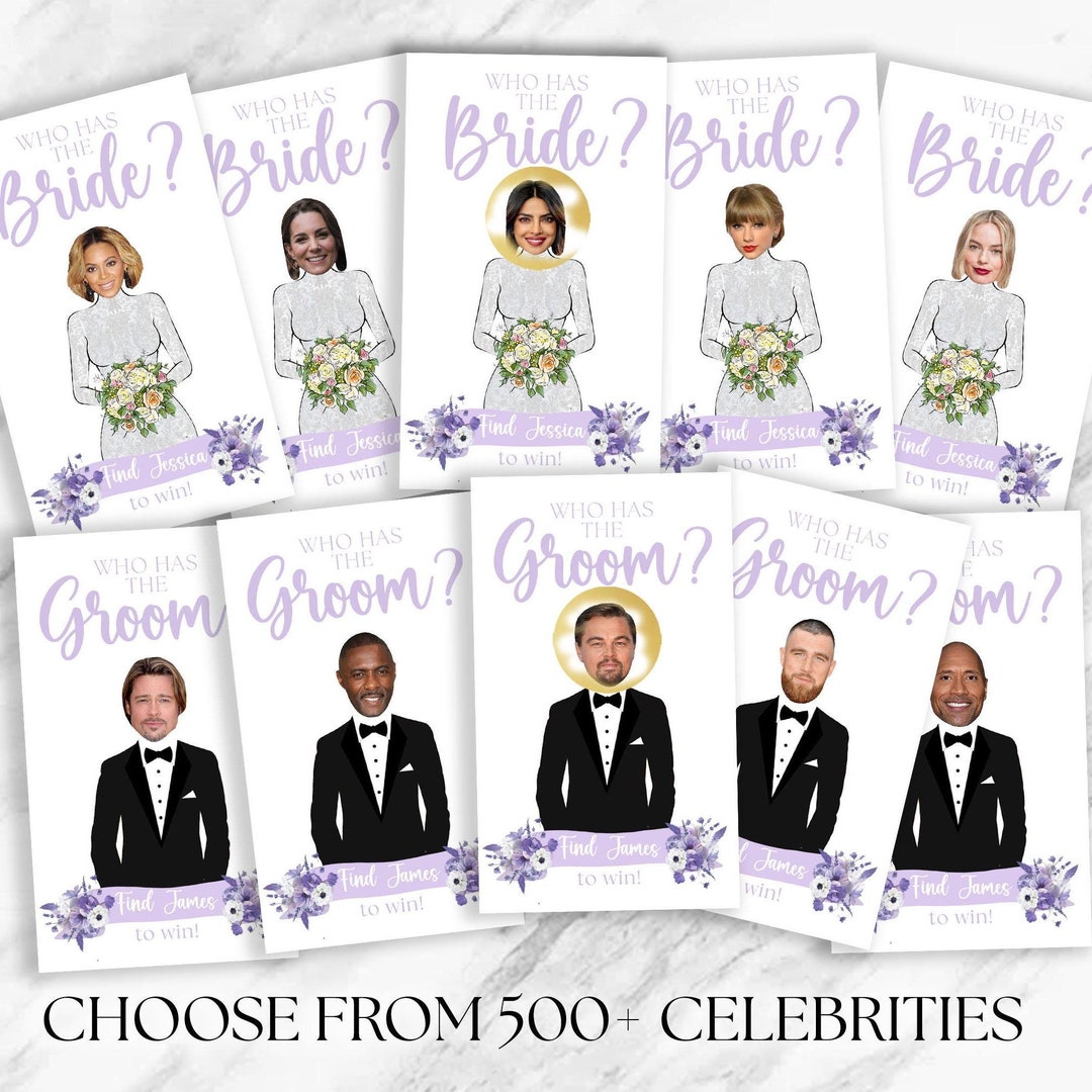Custom Bridal Shower Scratch off Game: Who Has the Bride & Groom - Etsy