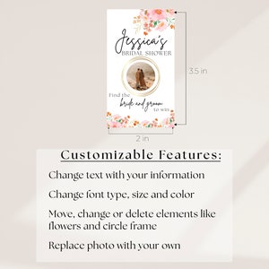 DIY Flower Scratch off Game, Find the Bride and Groom Bridal Shower ...