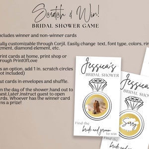 Find the Bride and Groom Scratch off Game: Bridal Shower (digital ...