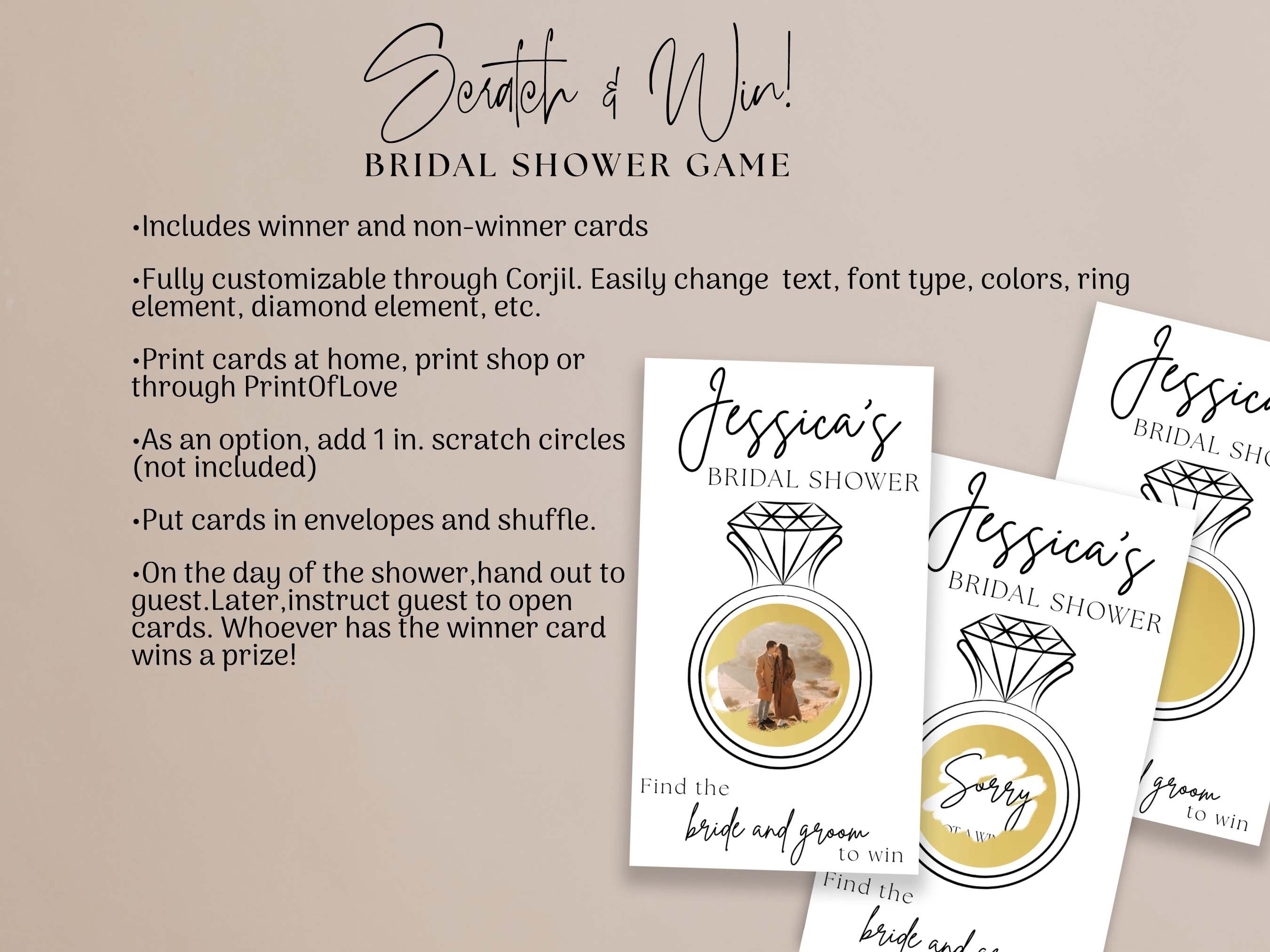 DIY Ring Scratch off Game Find the Bride and Groom Bridal - Etsy Canada