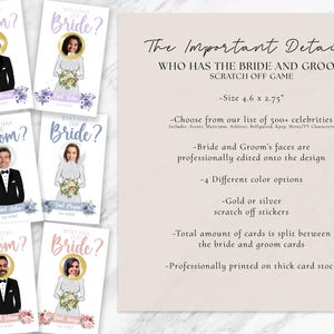 Personalized Bridal Shower Scratch off Game - Who Has the Bride and Who ...
