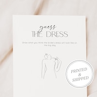 Guess the Dress Bridal Shower Game, Wedding Shower Games, Sketch the ...