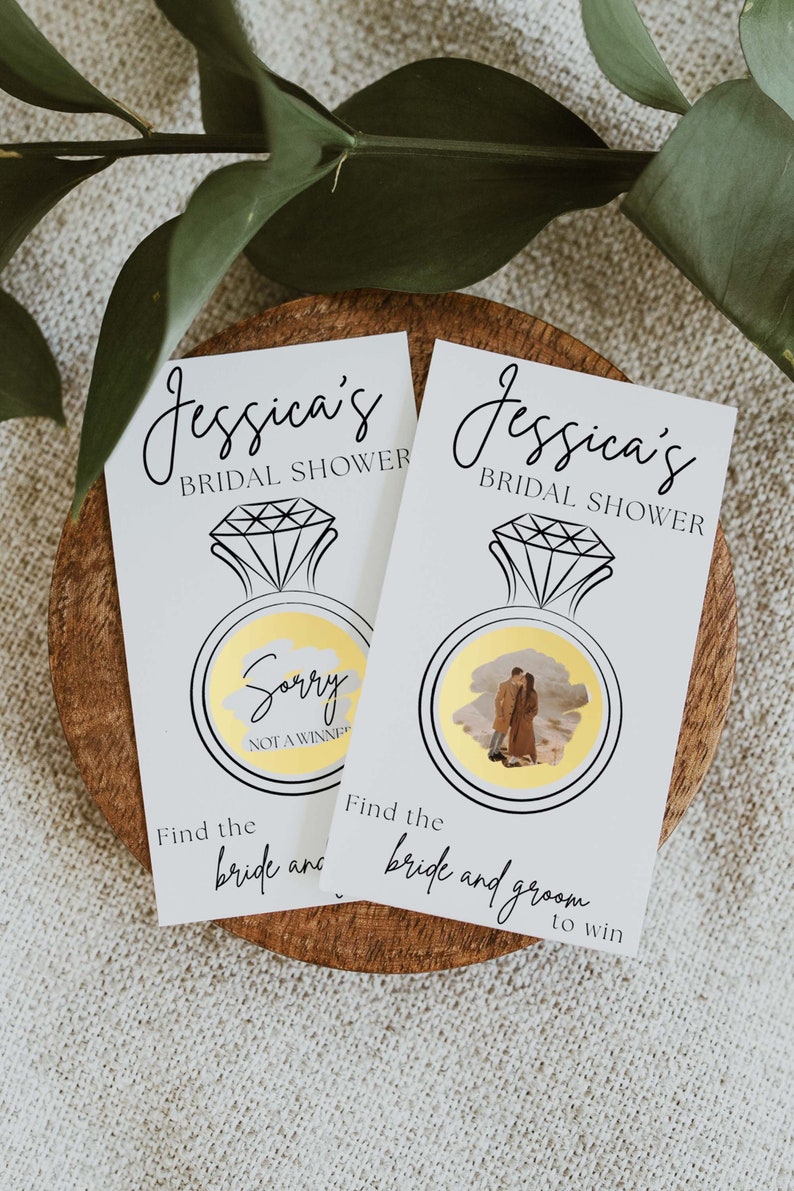 DIY Ring Scratch off Game Find the Bride and Groom Bridal - Etsy Canada