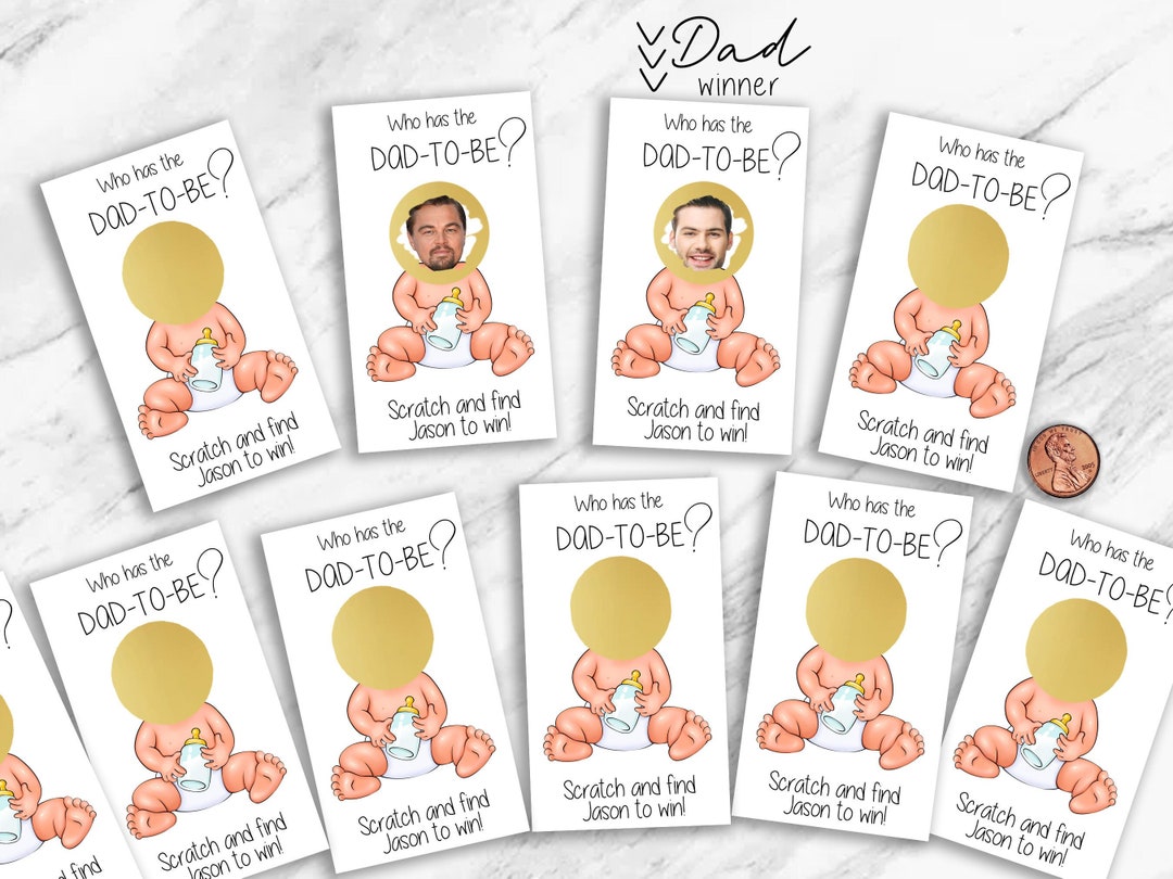 Baby Shower Games, Who Has the Dad, Find the Dad, Baby Shower Game ...