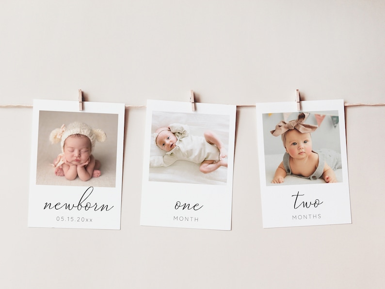 First Birthday Photo Banner 1st Birthday Photo Banner Modern - Etsy