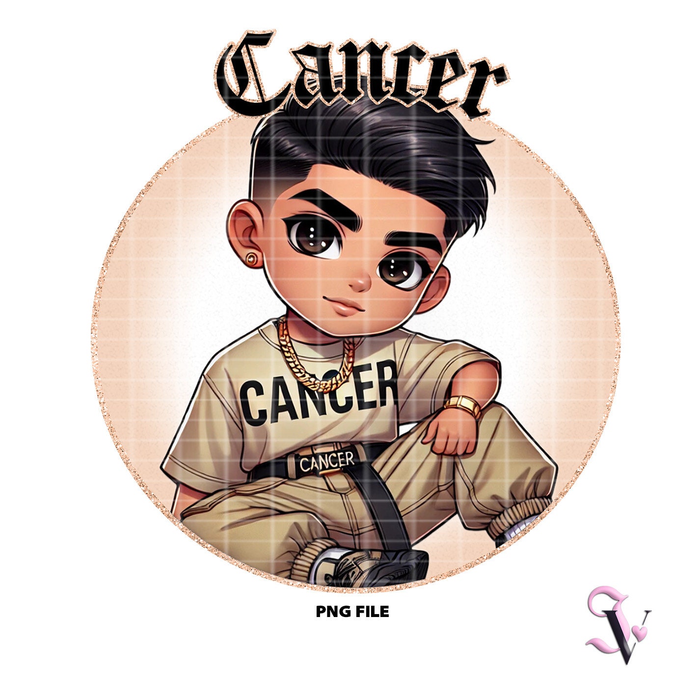 Chicano Zodiac Bundle Chicano Chibi Style Latino Shirt PNG for DTF ...