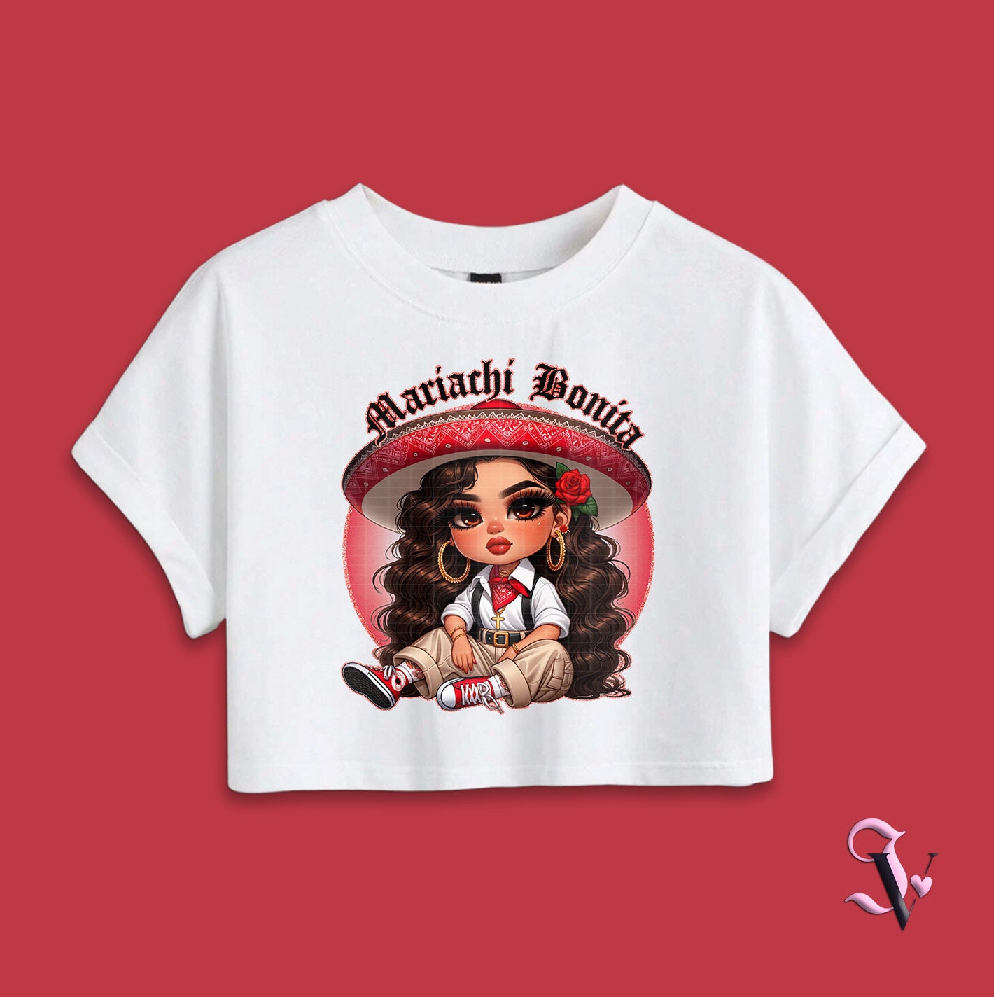 Mariachi Bonita Chicana Chola Chibi Style Latina Cinco De Mayo Shirt ...