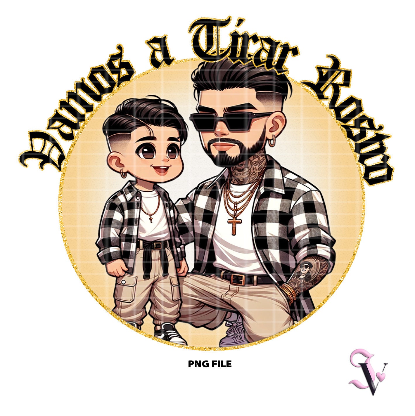 Latino Dad Sayings Bundle Chicano Dad Chibi Style Father's Day Shirt ...