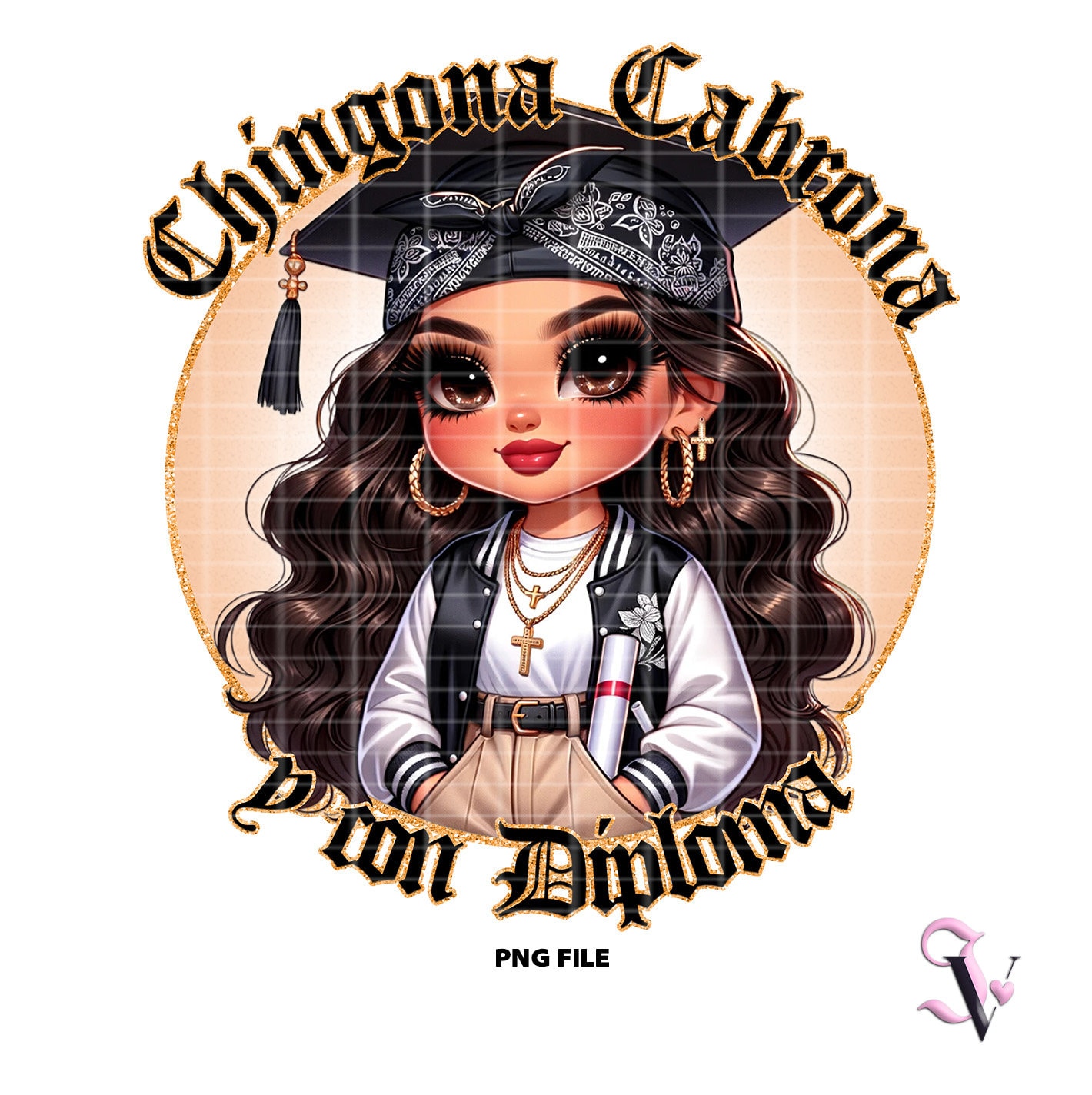 Chingona Cabrona Y Con Diploma Chicana Graduation Educated Latina Shirt ...