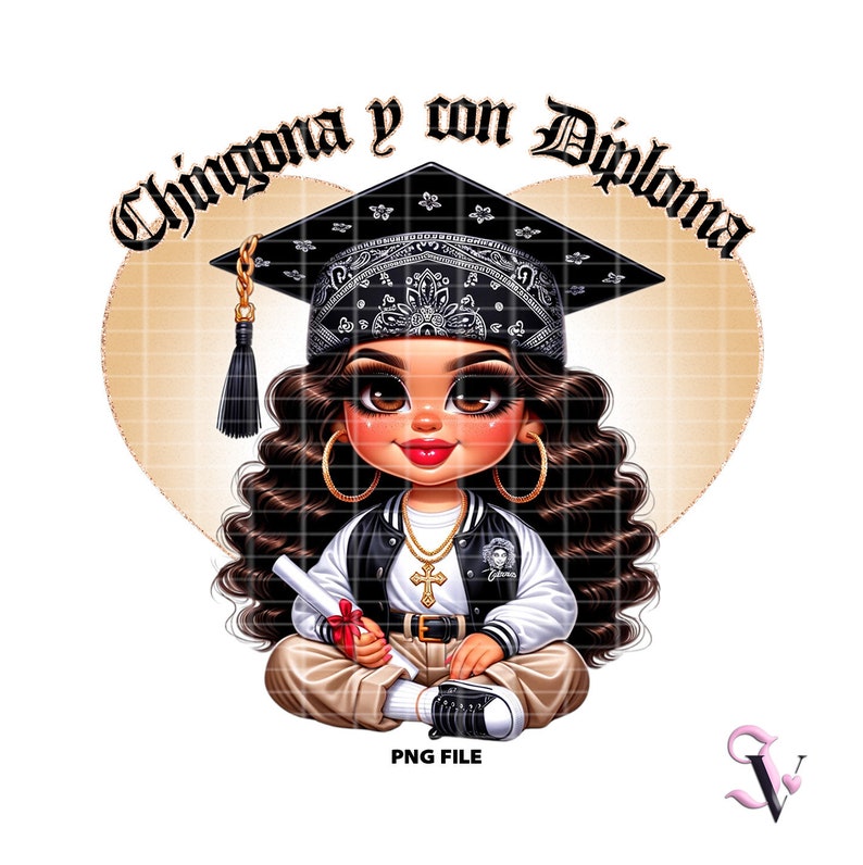 Chingona Y Con Diploma Chicana Chola Educated Latina Graduation Shirt ...