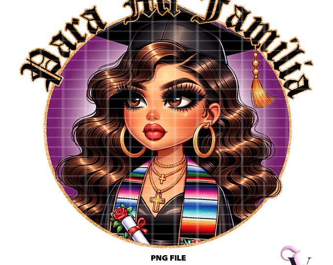 Para Mi Familia Chicano Png, Graduation Chibi Style Png, Educated ...