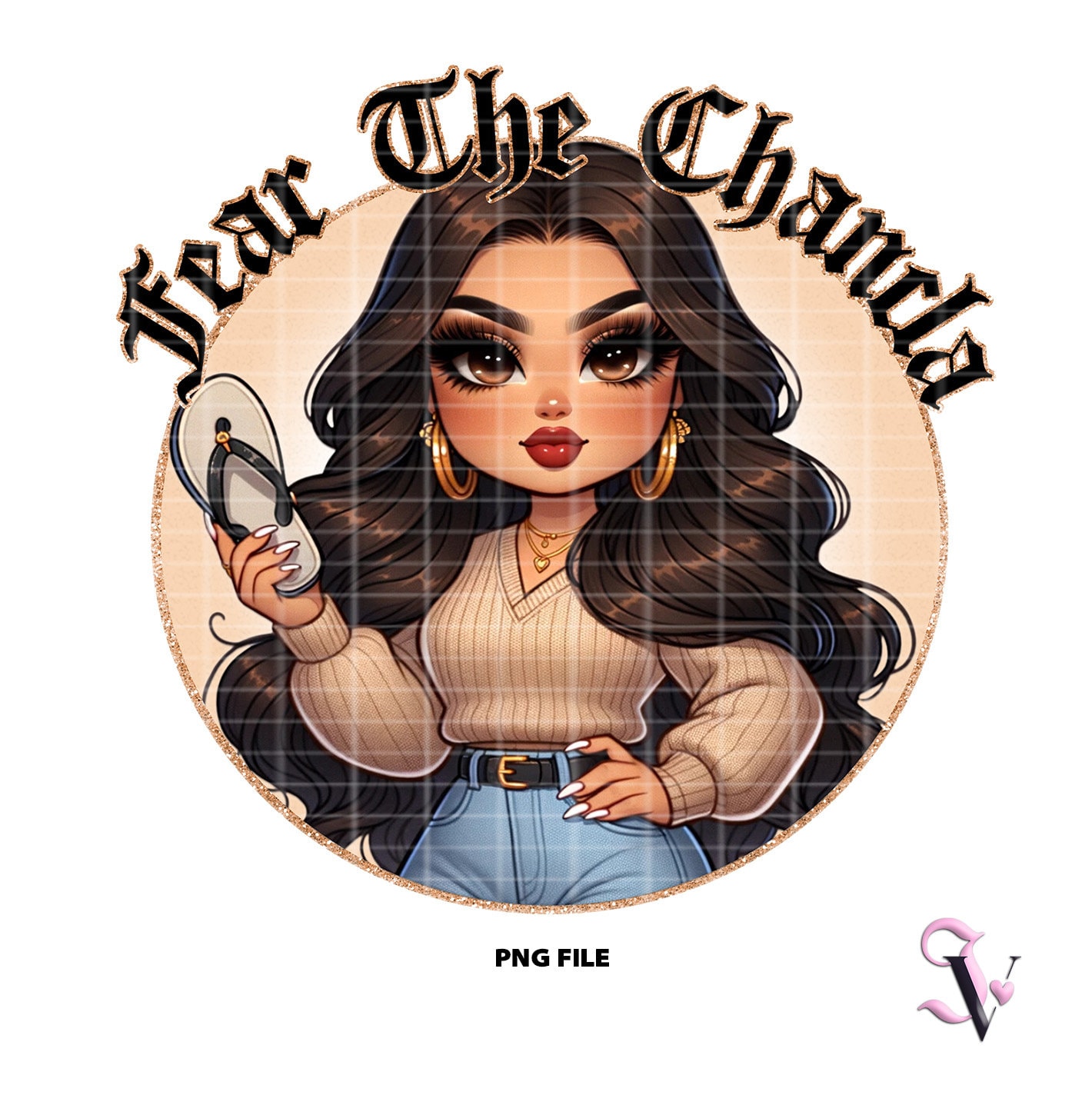 Fear the Chancla Chicana Mom Latina Mom Sayings Mother's Day Shirt PNG ...