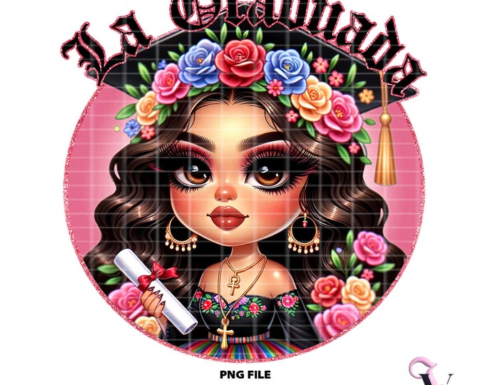 Para Mi Familia Chicano Png, Graduation Chibi Style Png, Educated ...
