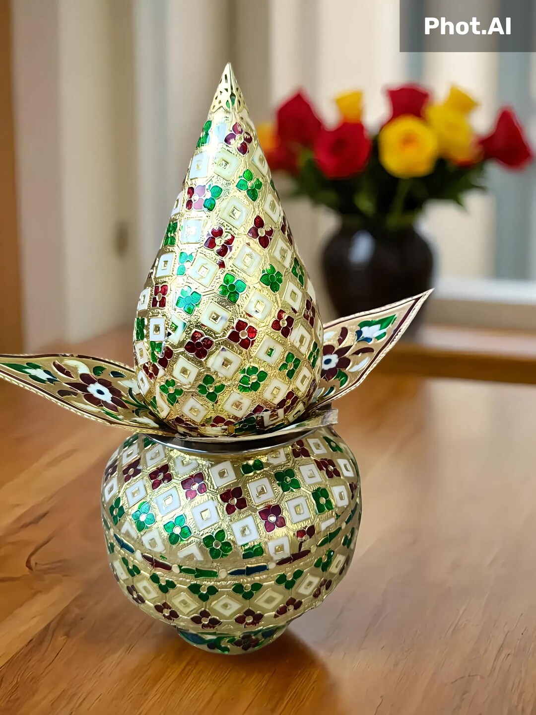 Meenakari Kalash Set for Home Decor for Pooja Kalash in Temple God ...