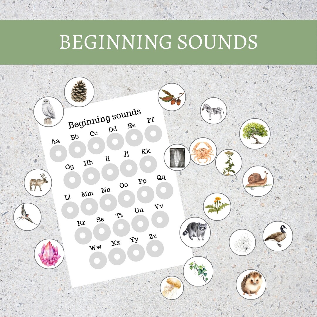 Beginning Sounds, Printable Alphabet Game, Preschool Curriculum ...