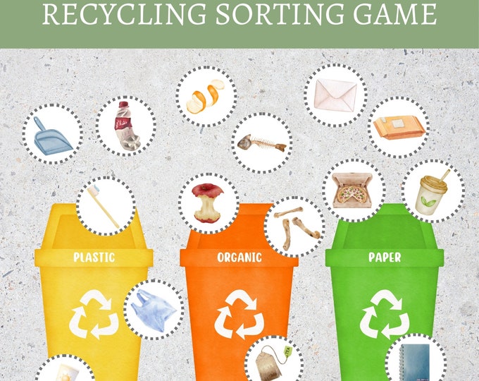 Garbage Sorting Activity Kindergarten Game, Waste Sorting Recycling ...
