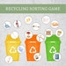 Earth Day Recycle Sort|waste Sorting Busy Book Printable Game|trash ...