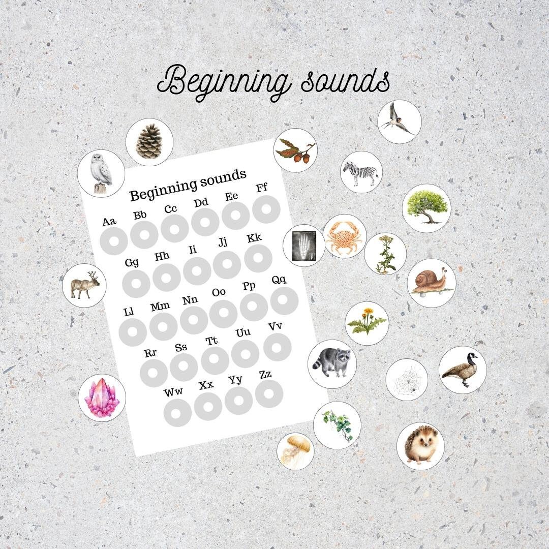 Beginning Sounds Printable Alphabet Game Preschool - Etsy