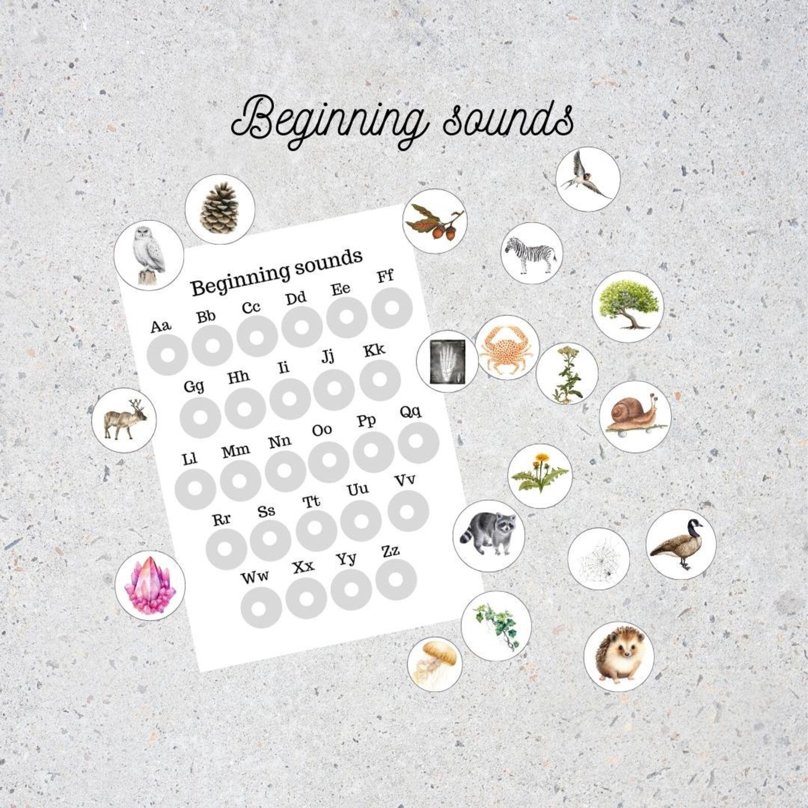 Beginning Sounds Printable Alphabet Game Preschool - Etsy