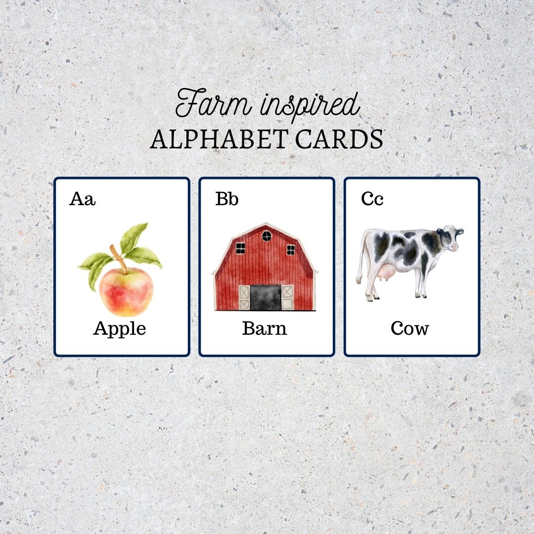 Farm Animal Flashcards|montessori Farm Unit|nature Study Cards ...