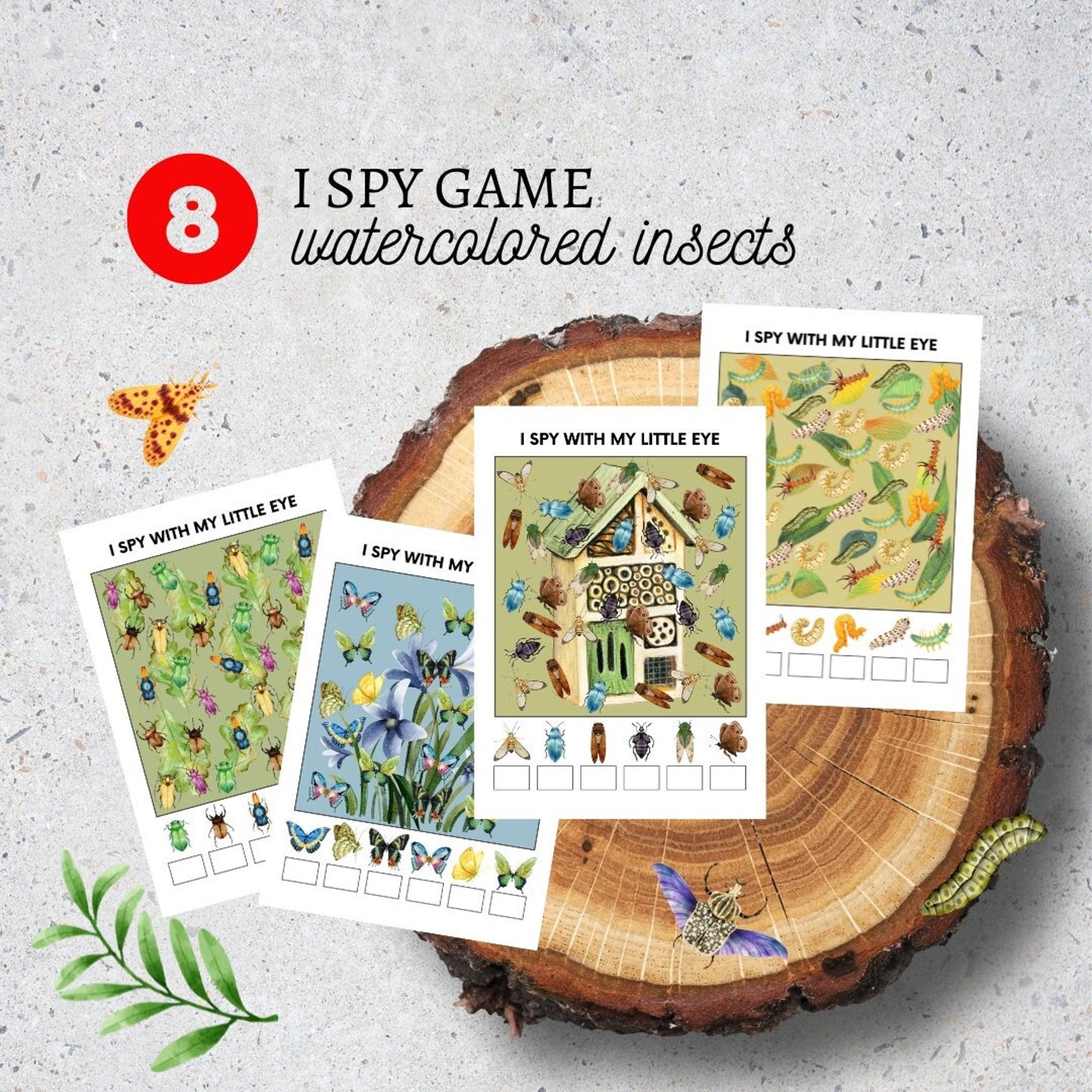 Insect I Spy Printable|insect Learning|mini Beasts Printable|busy ...