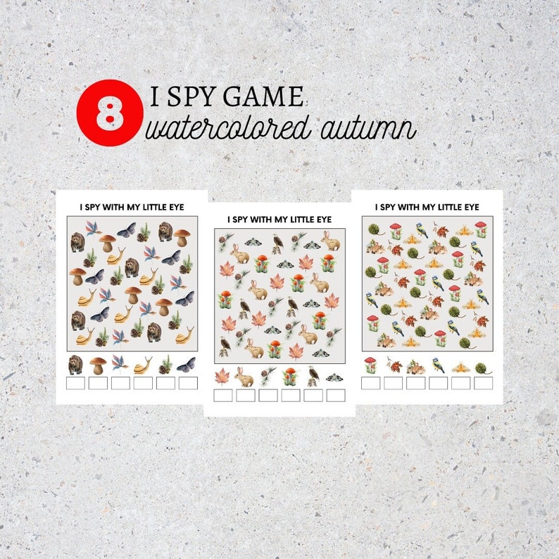 Fall I Spy Game for Toddler|i Spy Printable Activities|fall Autumn ...