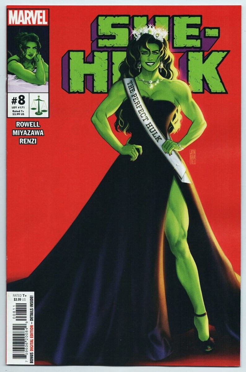 2022 Marvel She-Hulk Jen Bartel Portada 8 - Etsy México