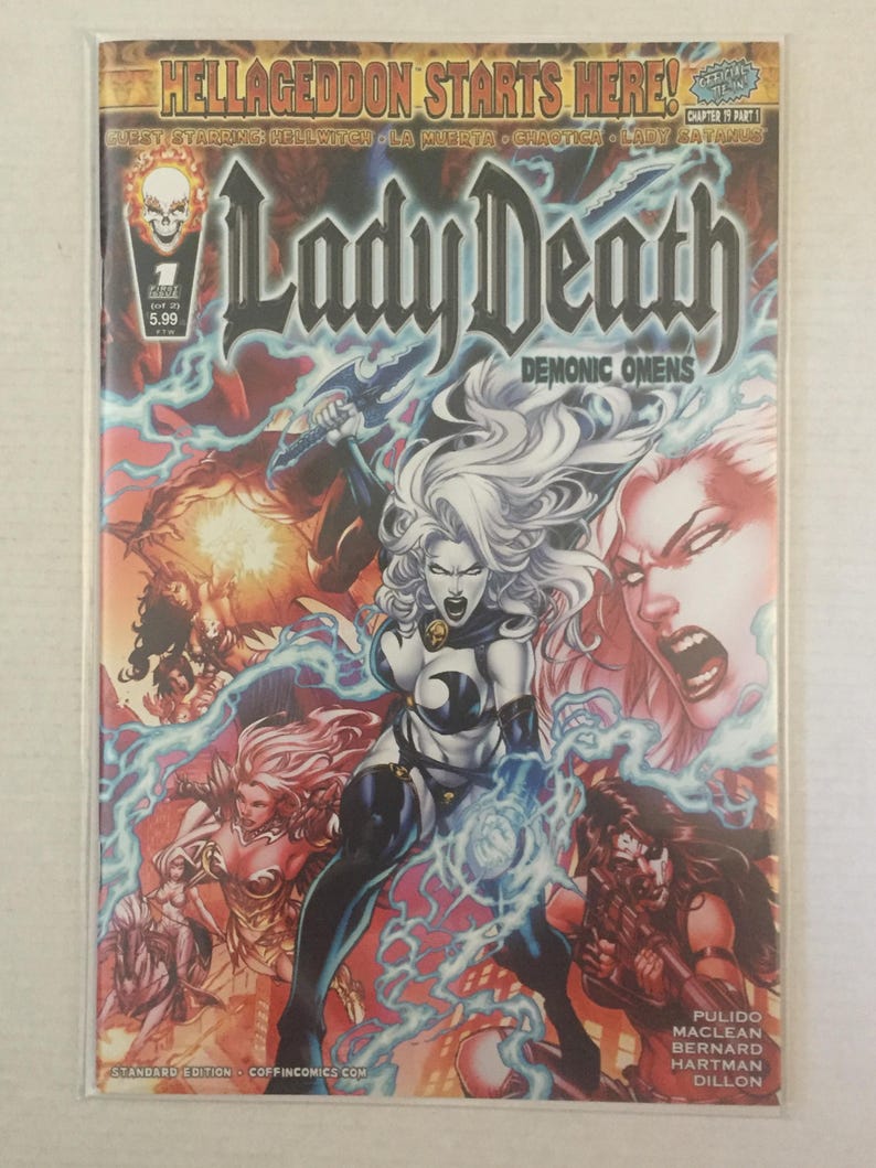 2024 Coffin Comics Lady Death Demonic Omens Standard Edition 1 & Fire ...