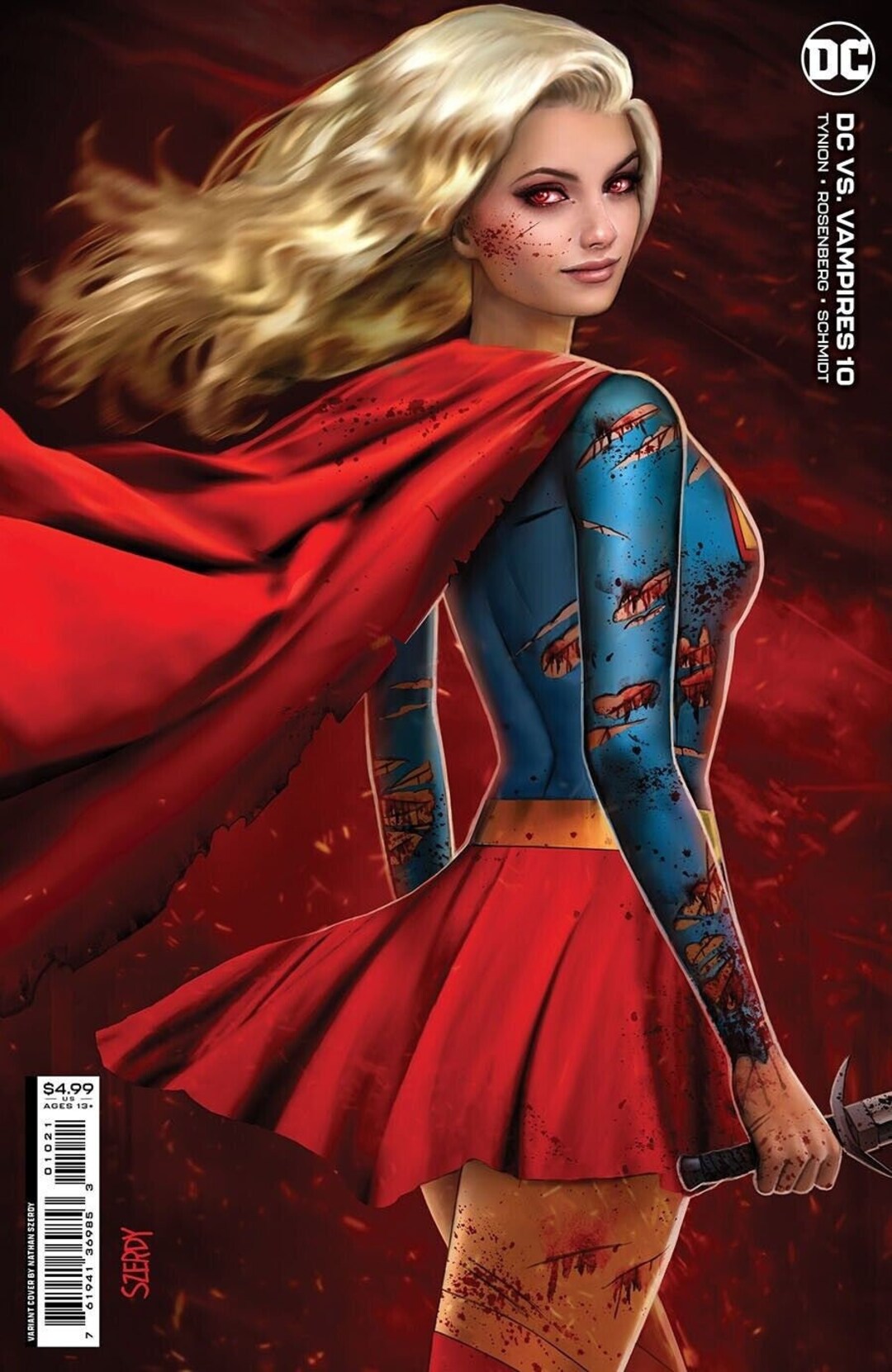 2022 DC Comics DC Vs Vampires Nathan Szerdy Supergirl Variant #10 - Etsy