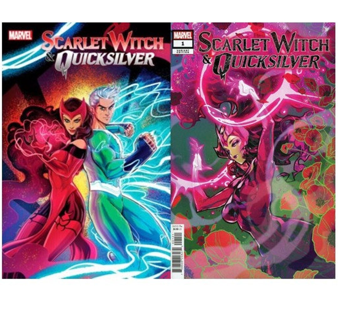 2024 Marvel Comics Scarlet Witch and Quicksilver Foil Variant #1 & Rose ...