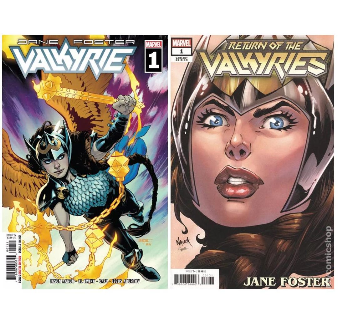 2019 Marvel Comics Jane Foster Valkyrie & 2021 Return of Valkyries #1 ...