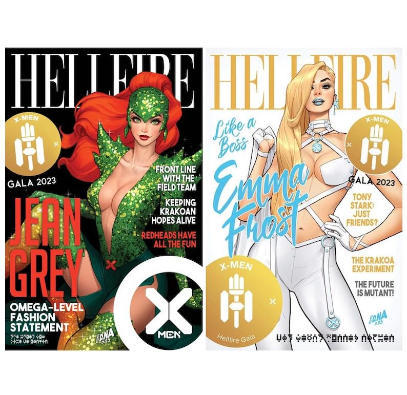 2023 Marvel Comics Jean Grey & X-men Nakayama Hellfire Gala Variants #1 ...