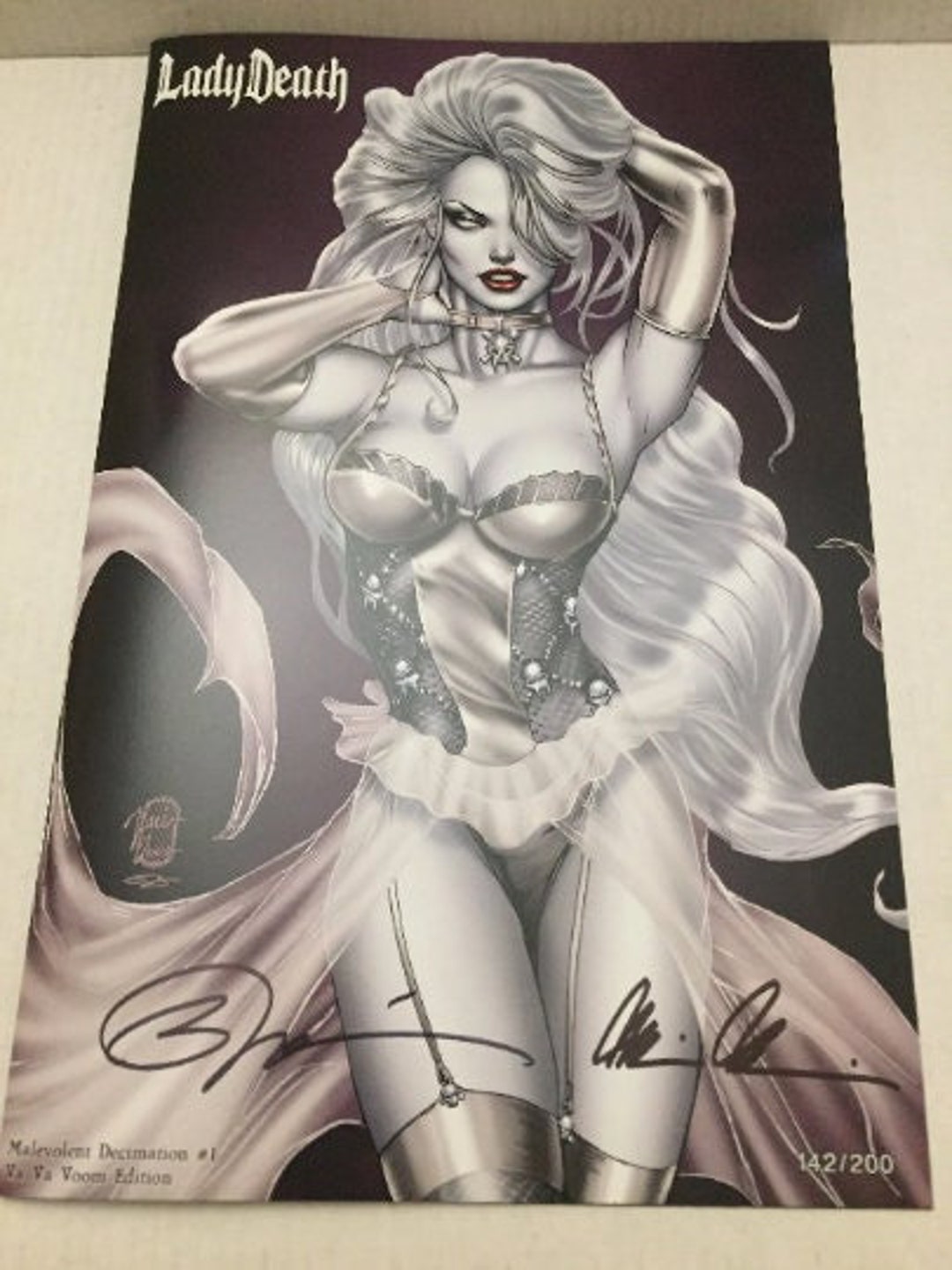 2022 SDCC Exclusive Lady Death Malevolent Decimation #1 Va Va Voom Edition - Signed by Brian ...